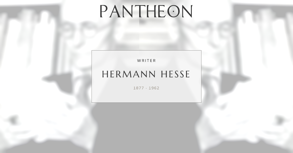 Hermann Hesse Biography | Pantheon