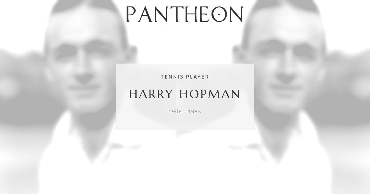 Harry Hopman Biography | Pantheon