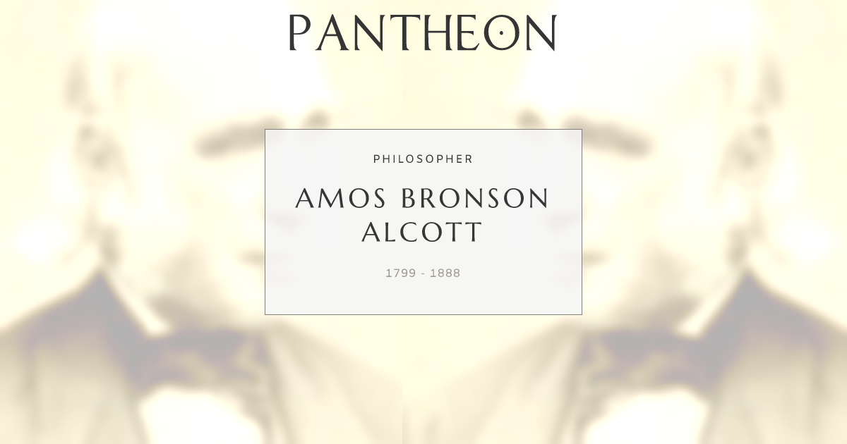 Amos Bronson Alcott Biography | Pantheon
