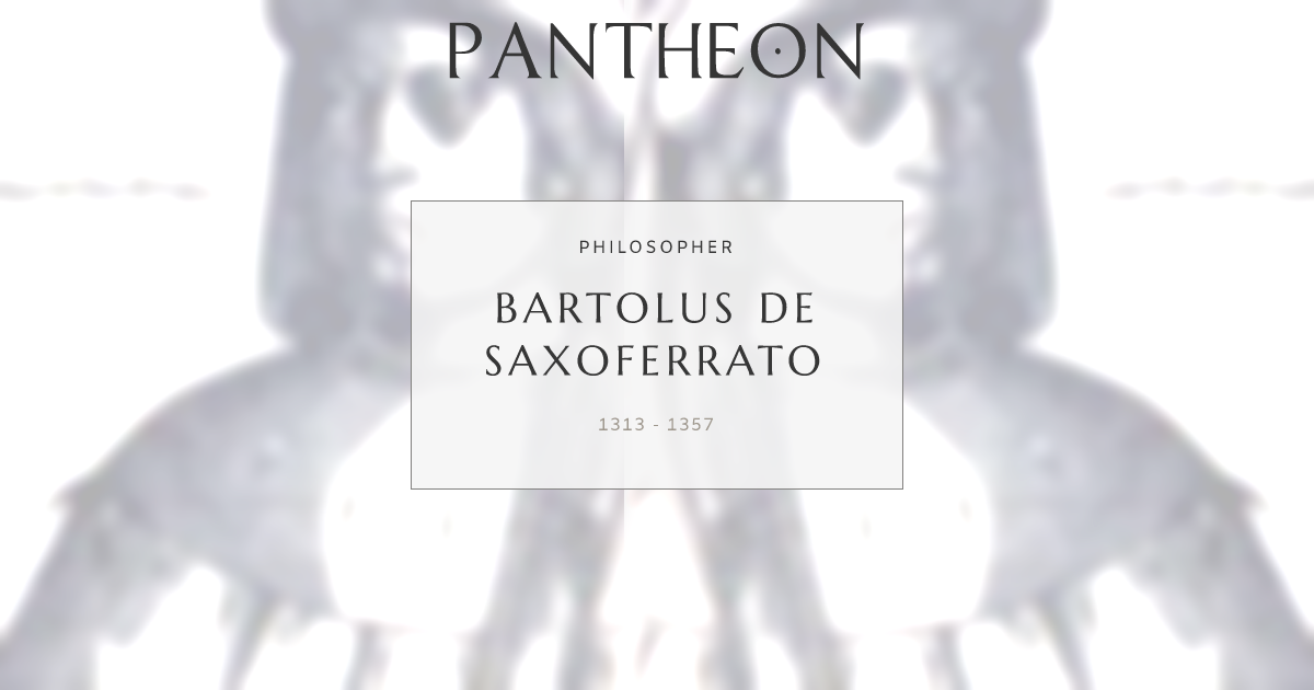 Bartolus de Saxoferrato Biography | Pantheon