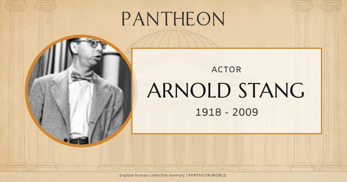 Arnold Stang Biography | Pantheon