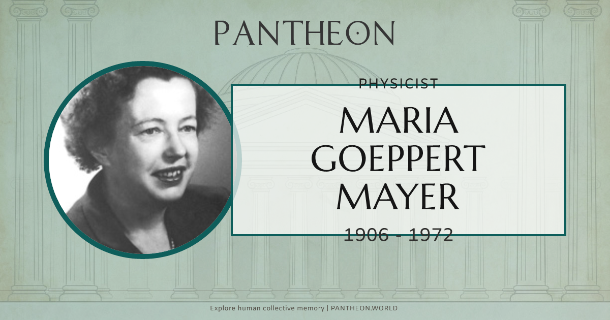 Maria Goeppert Mayer Biography | Pantheon
