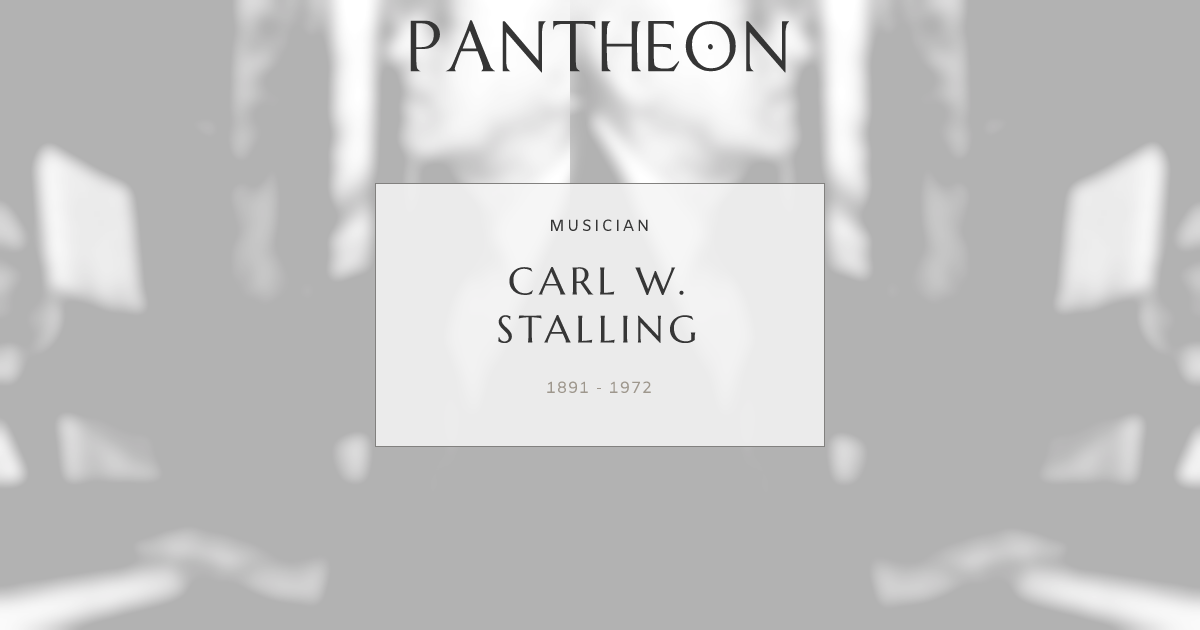 Carl W. Stalling Biography | Pantheon