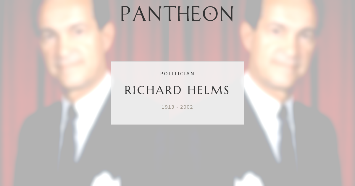 Richard Helms Biography | Pantheon