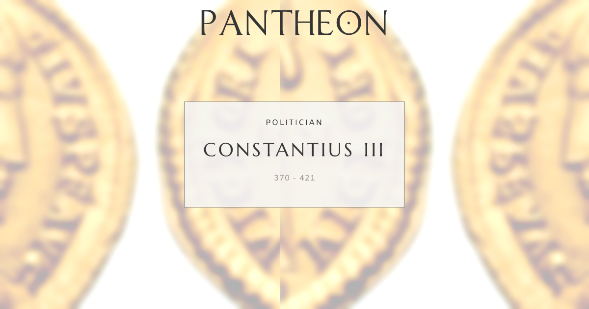 Constantius III Biography | Pantheon