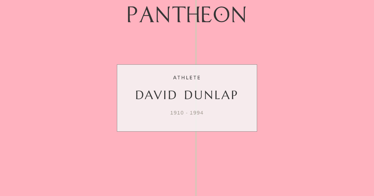 David Dunlap Biography | Pantheon