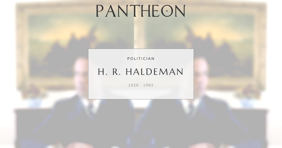 H. R. Haldeman Biography | Pantheon