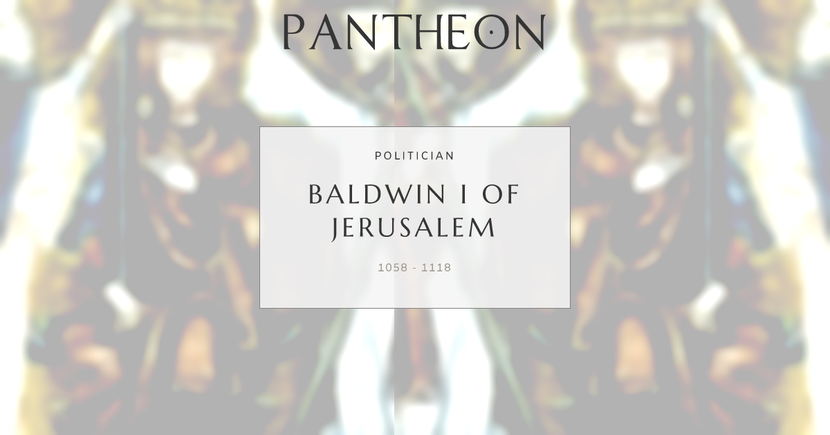Baldwin I of Jerusalem Biography | Pantheon