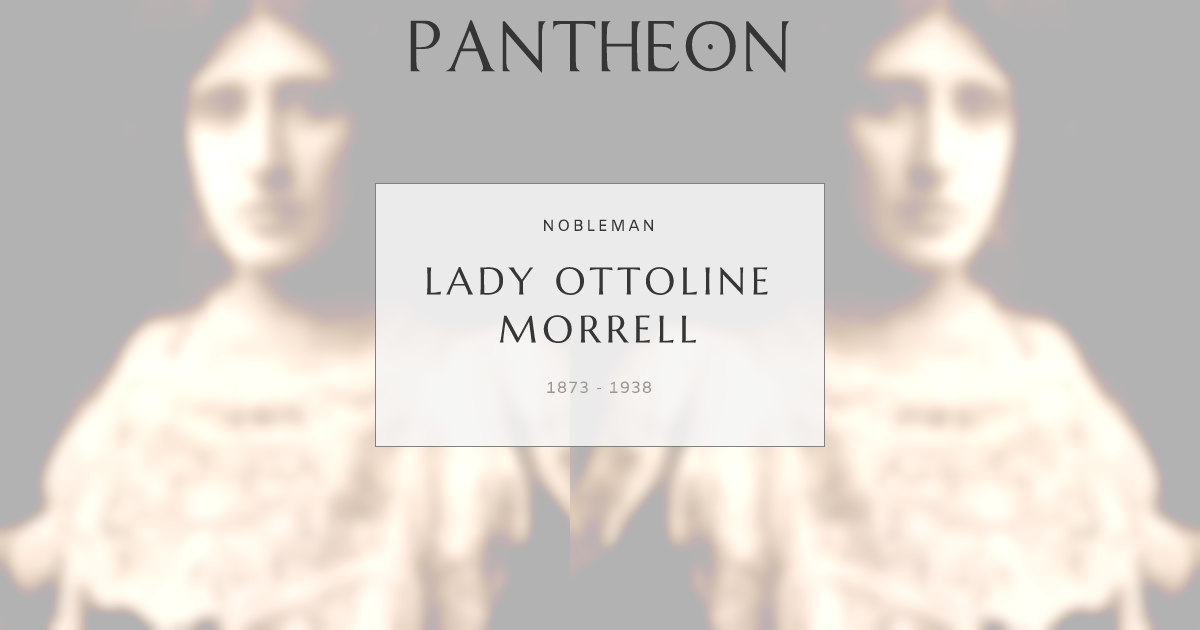 Lady Ottoline Morrell Biography | Pantheon
