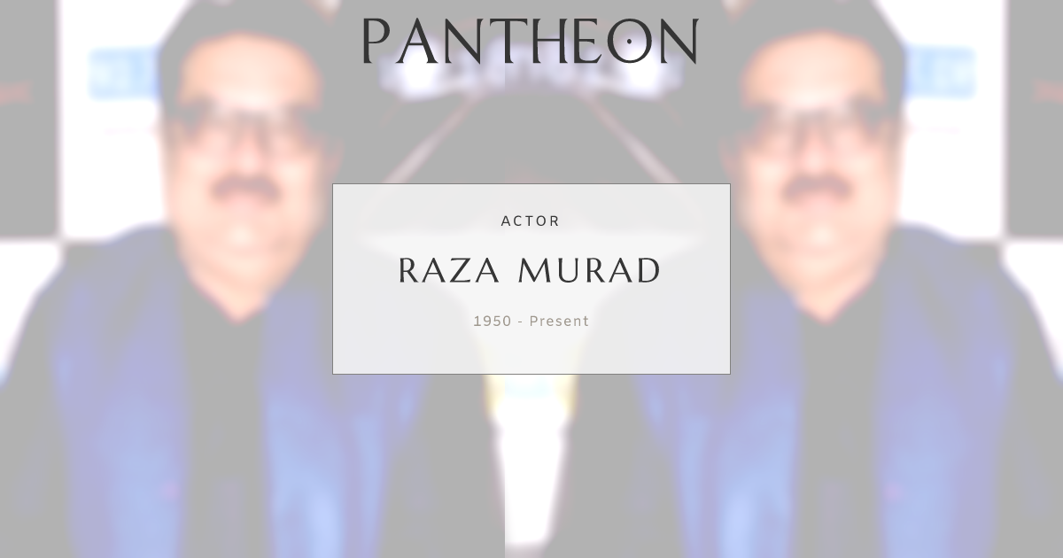 Raza Murad Biography | Pantheon