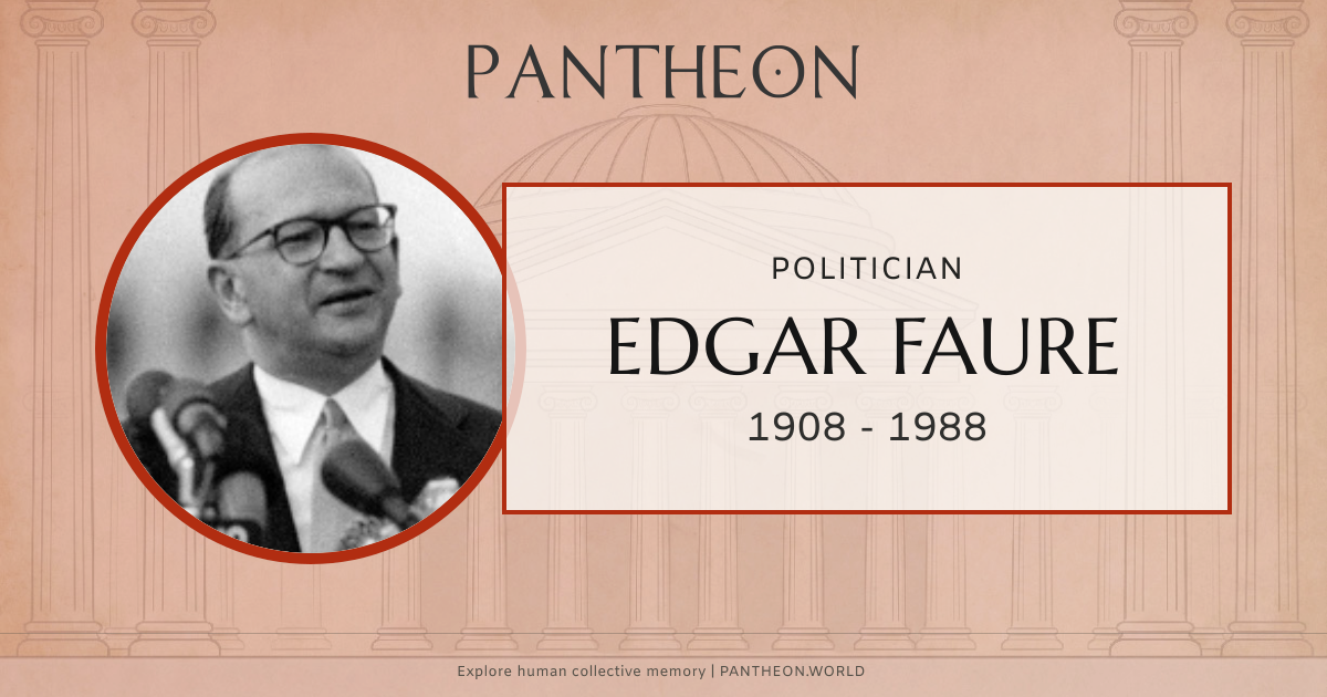 Edgar Faure Biography | Pantheon