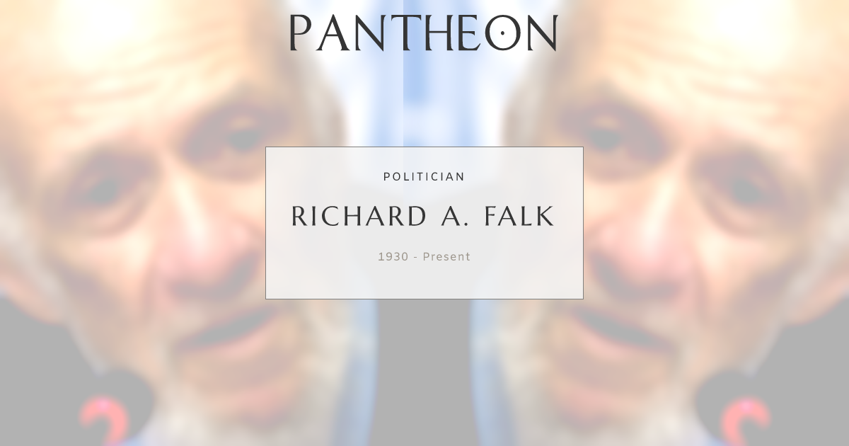 Richard A. Falk Biography | Pantheon