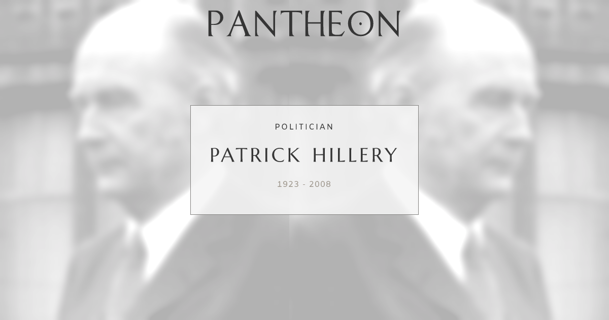 Patrick Hillery Biography | Pantheon