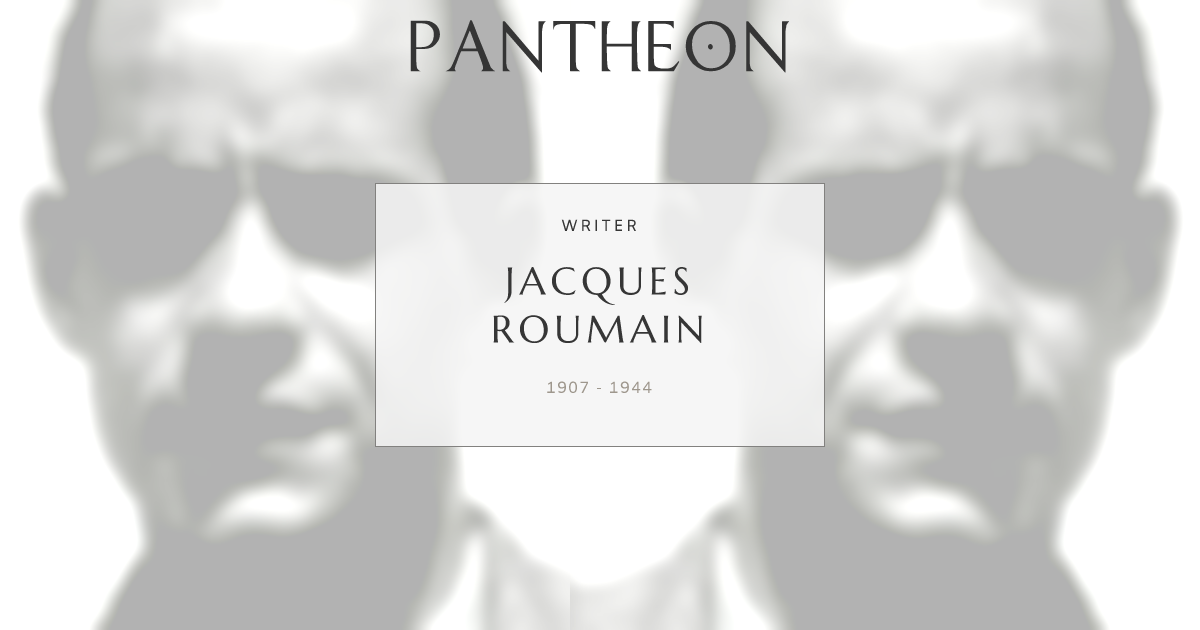 Jacques Roumain Biography | Pantheon