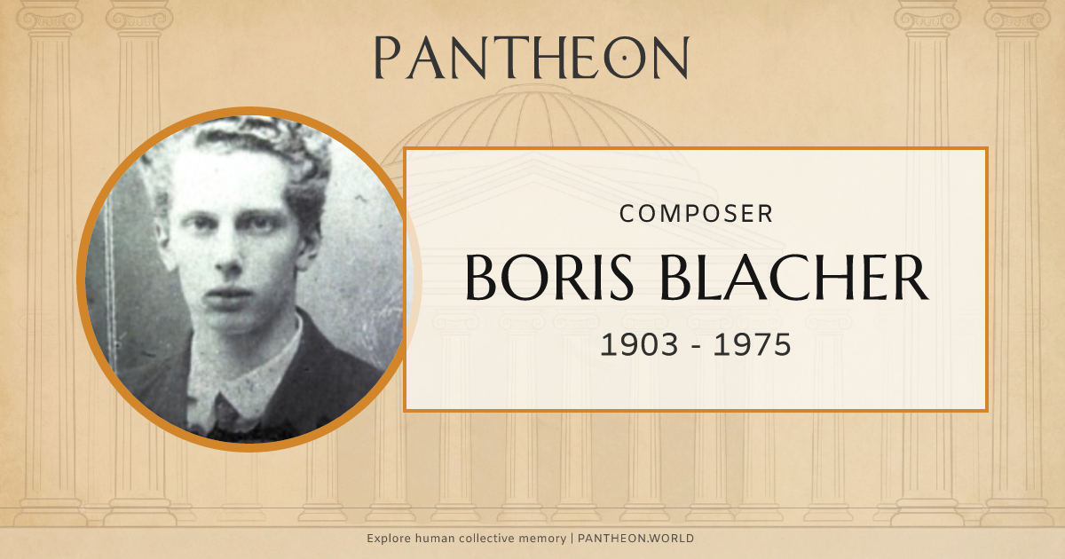 Boris Blacher Biography | Pantheon