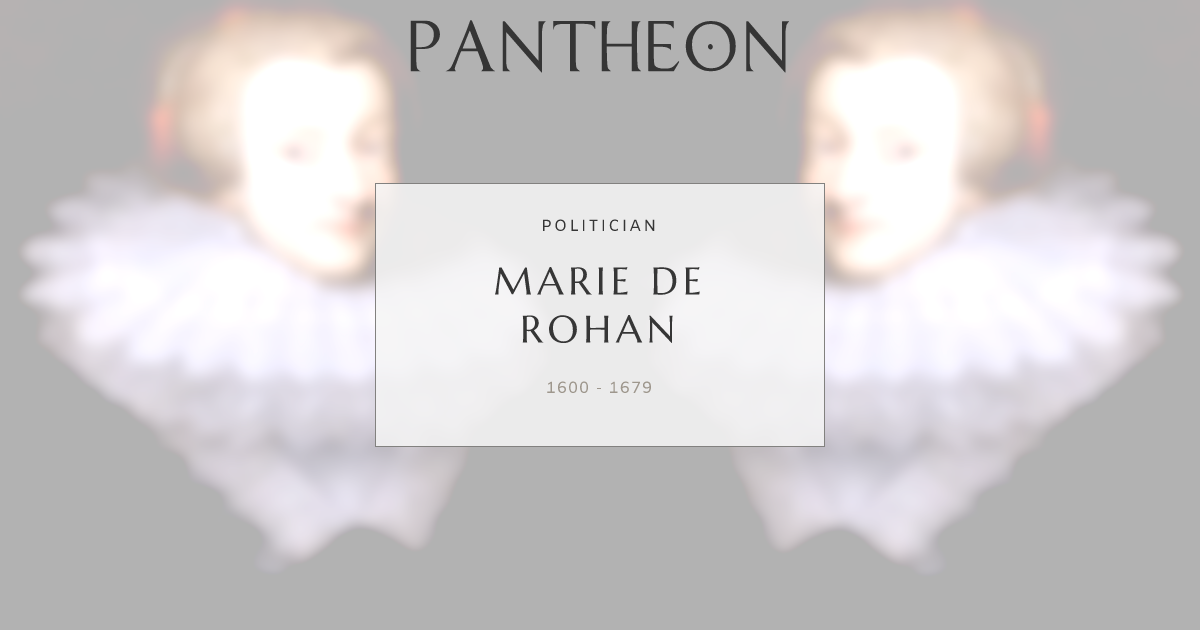 Marie de Rohan Biography | Pantheon