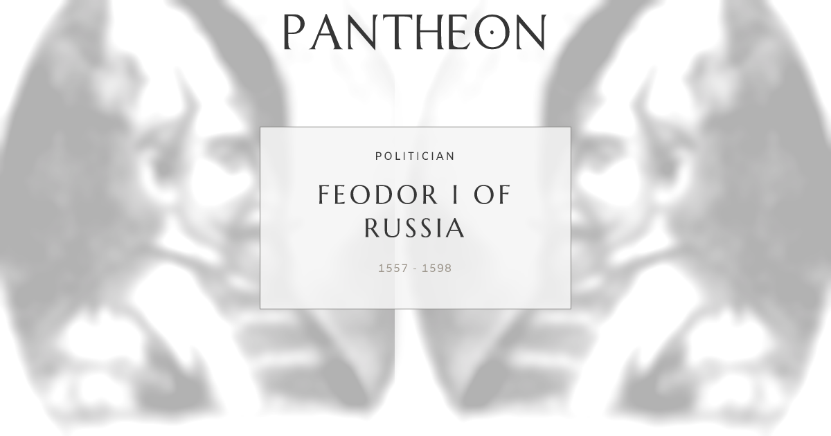 Feodor I of Russia Biography | Pantheon