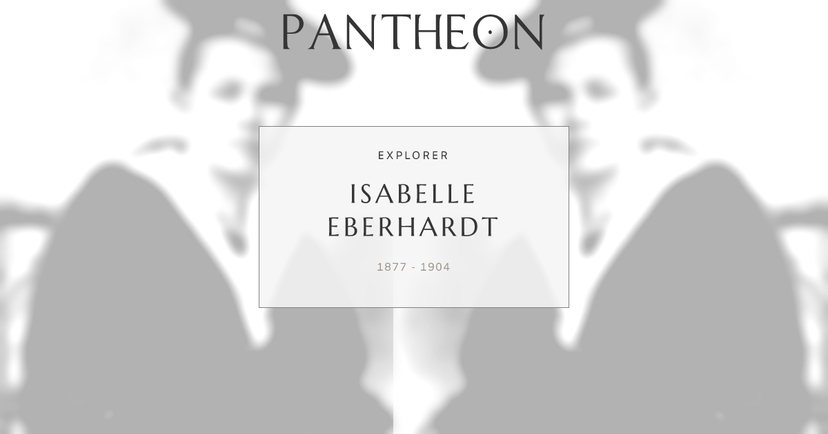 Isabelle Eberhardt Biography | Pantheon