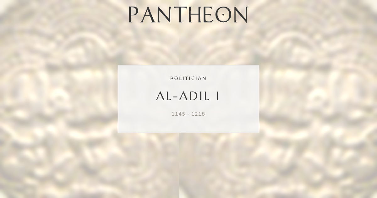 Al-Adil I Biography | Pantheon