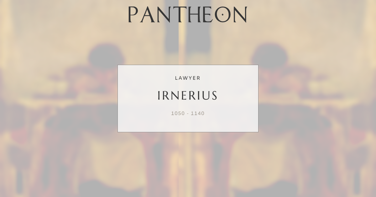Irnerius Biography | Pantheon