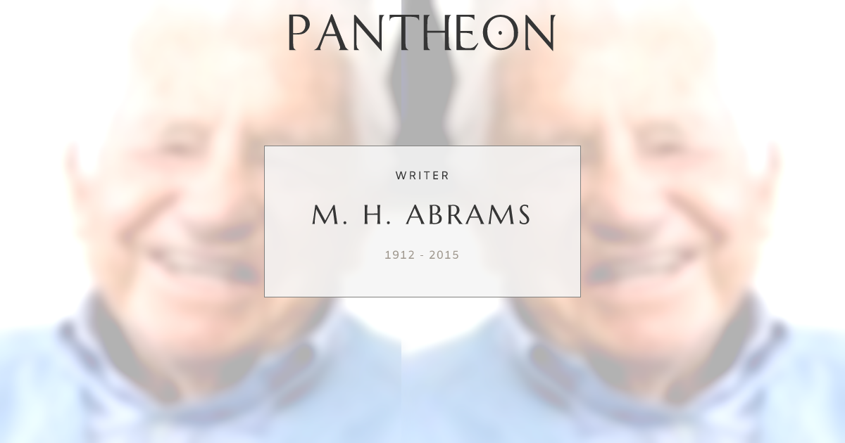 M. H. Abrams Biography | Pantheon