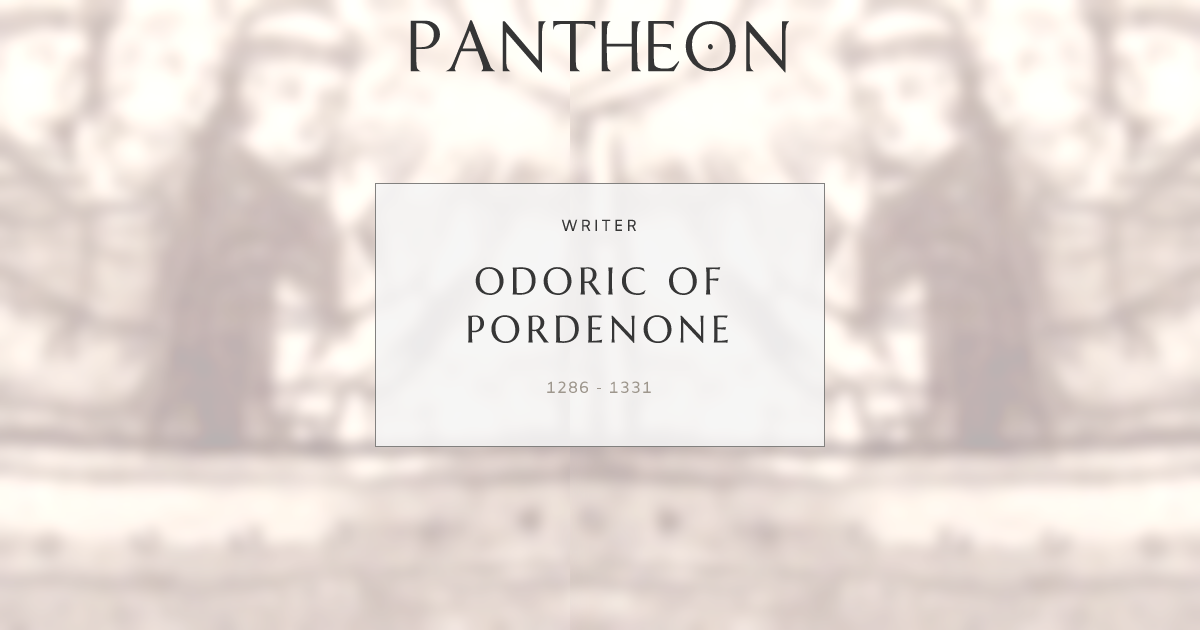 Odoric of Pordenone Biography | Pantheon