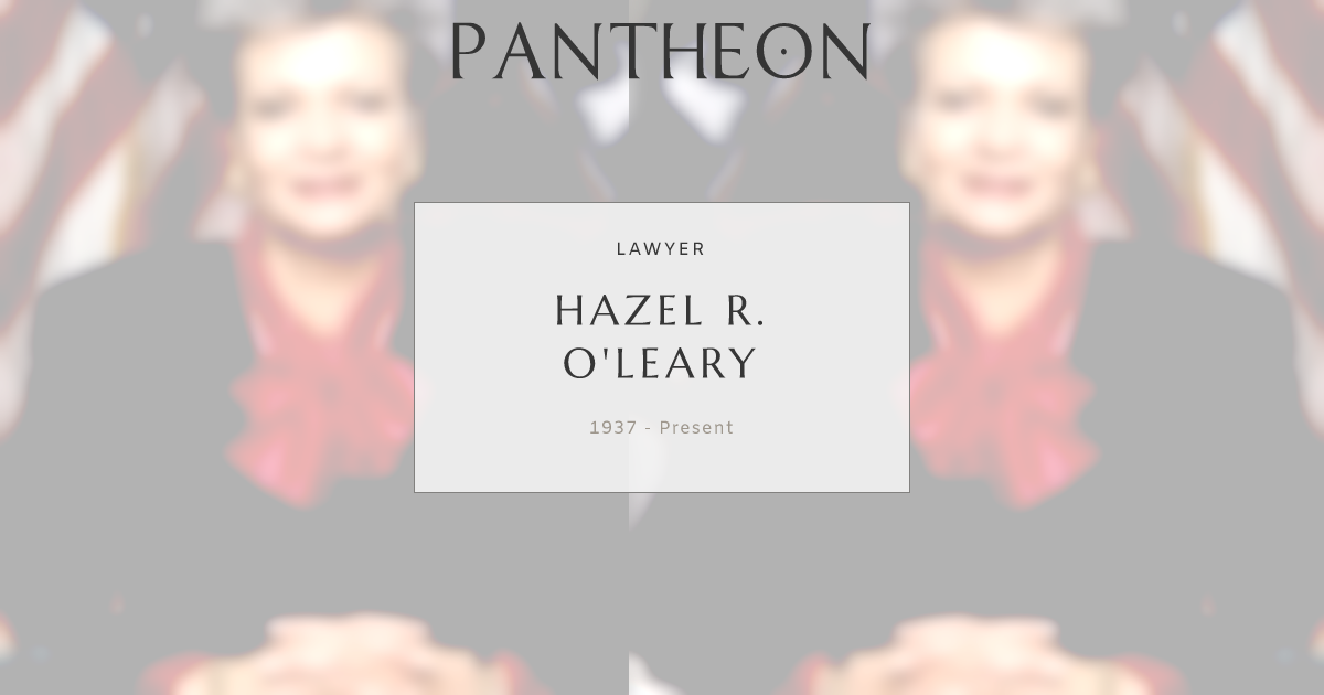 Hazel R. O'Leary Biography | Pantheon