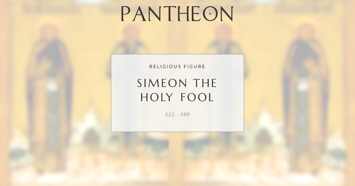Simeon the Holy Fool Biography | Pantheon