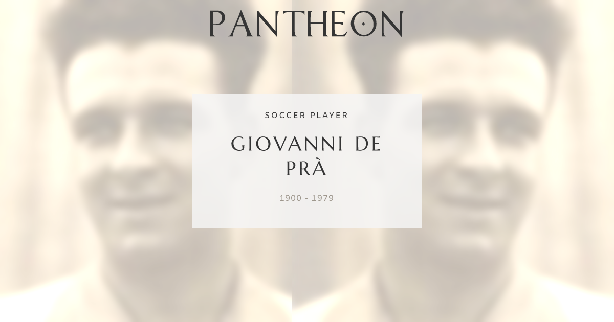 Giovanni De Prà Biography | Pantheon