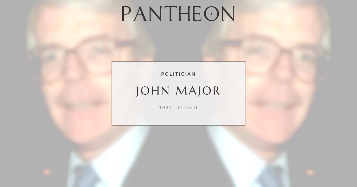 John Major Biography | Pantheon