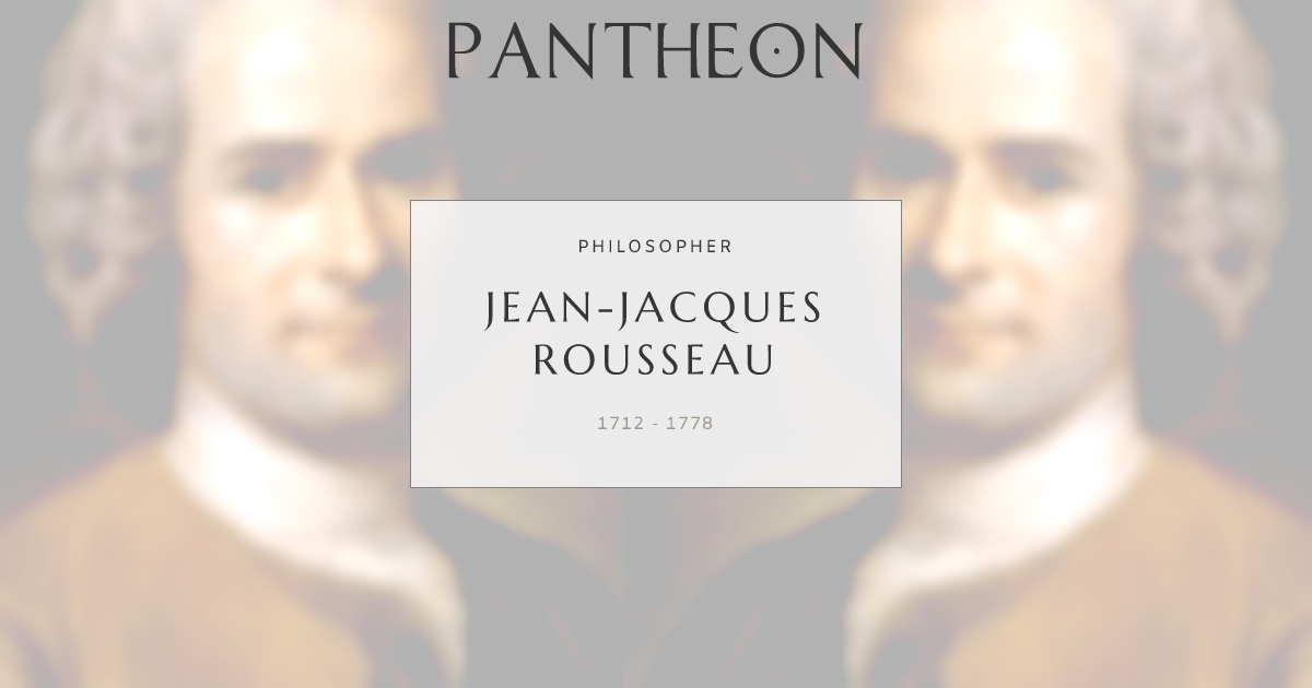 Jean-Jacques Rousseau Biography | Pantheon