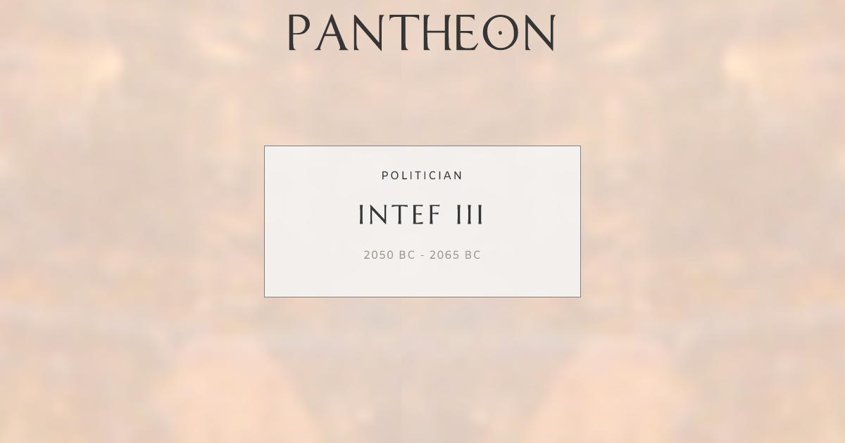 Intef III Biography | Pantheon