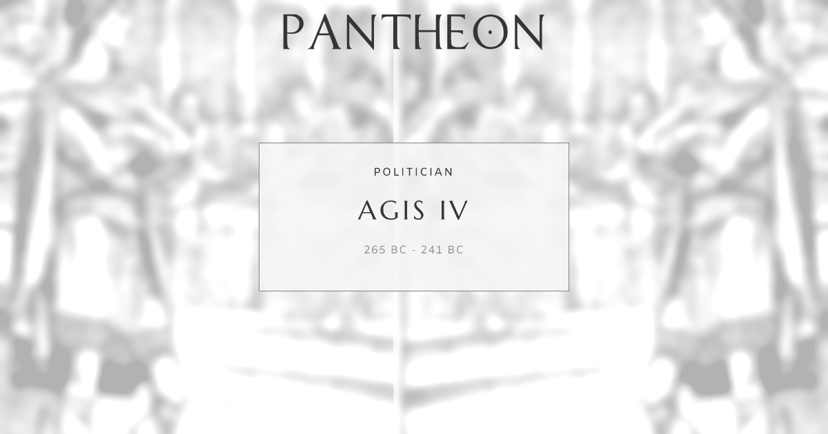 Agis IV Biography | Pantheon