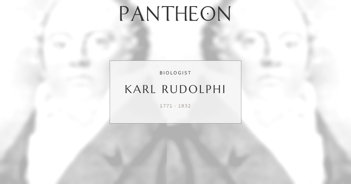Karl Rudolphi Biography | Pantheon
