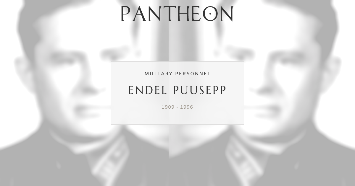 Endel Puusepp Biography | Pantheon