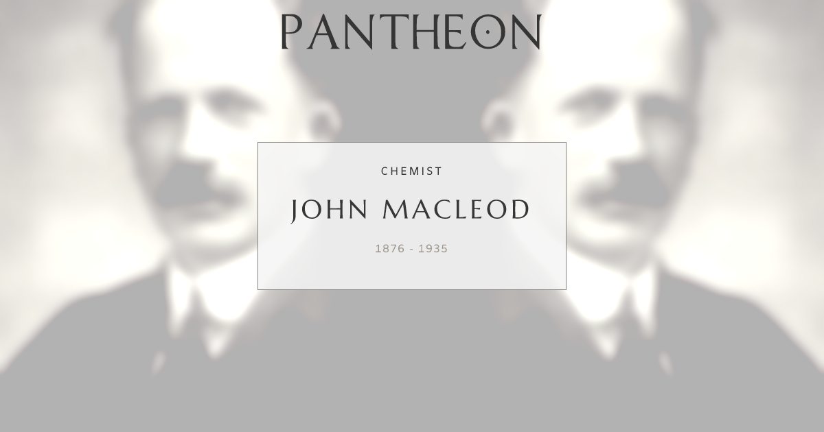 John Macleod Biography | Pantheon