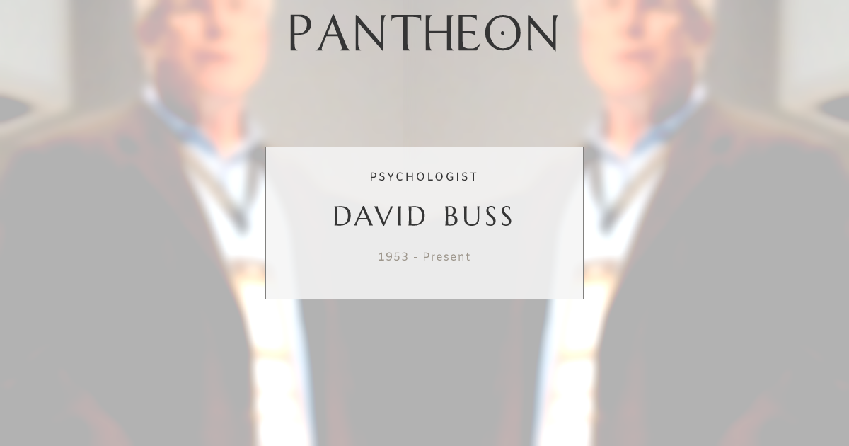 David Buss Biography | Pantheon