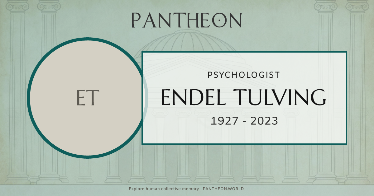 Endel Tulving Biography | Pantheon