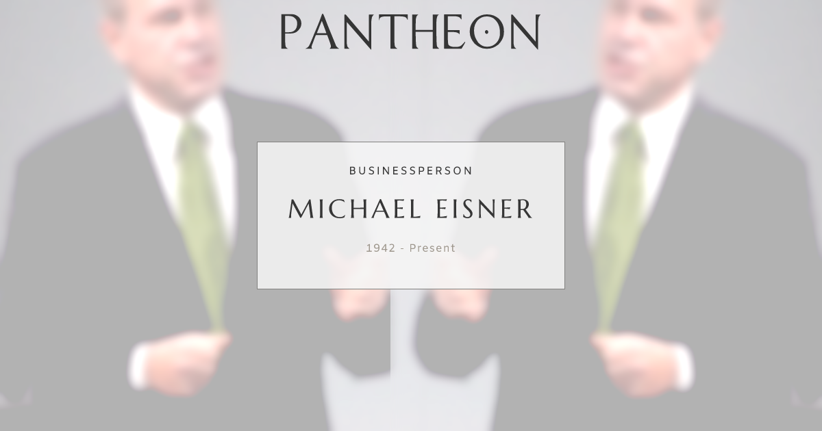 Michael Eisner Biography | Pantheon