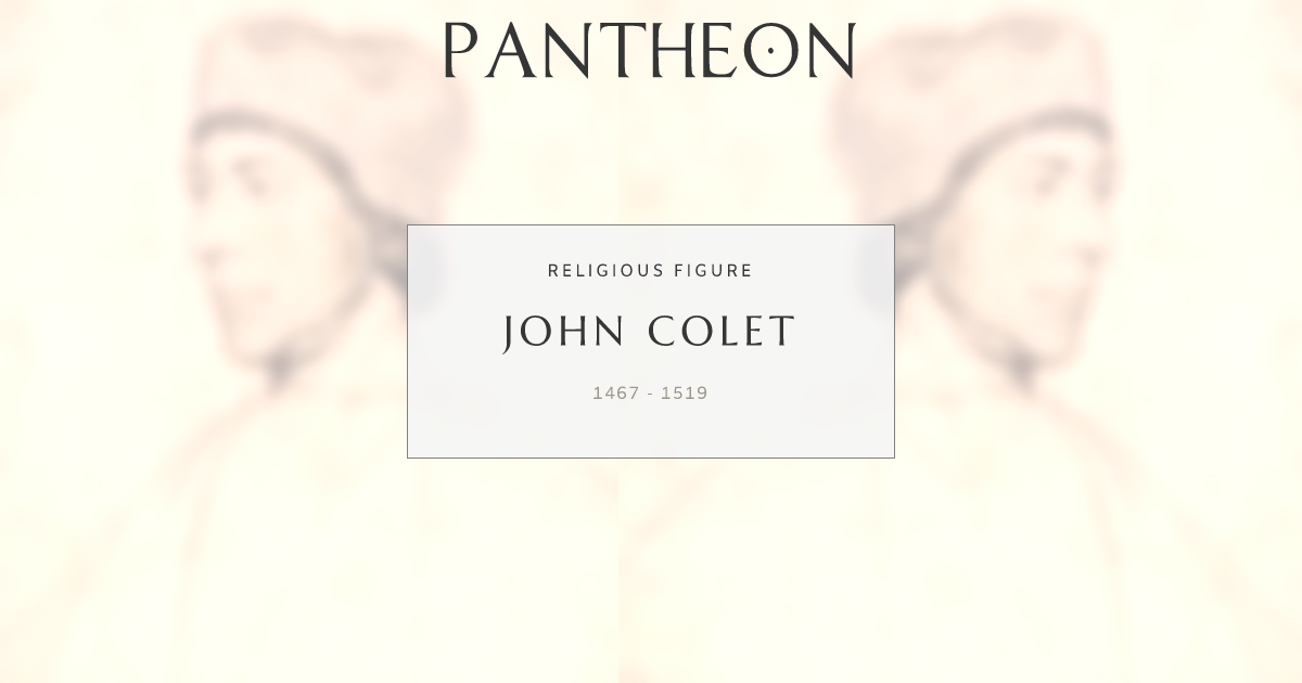John Colet Biography | Pantheon