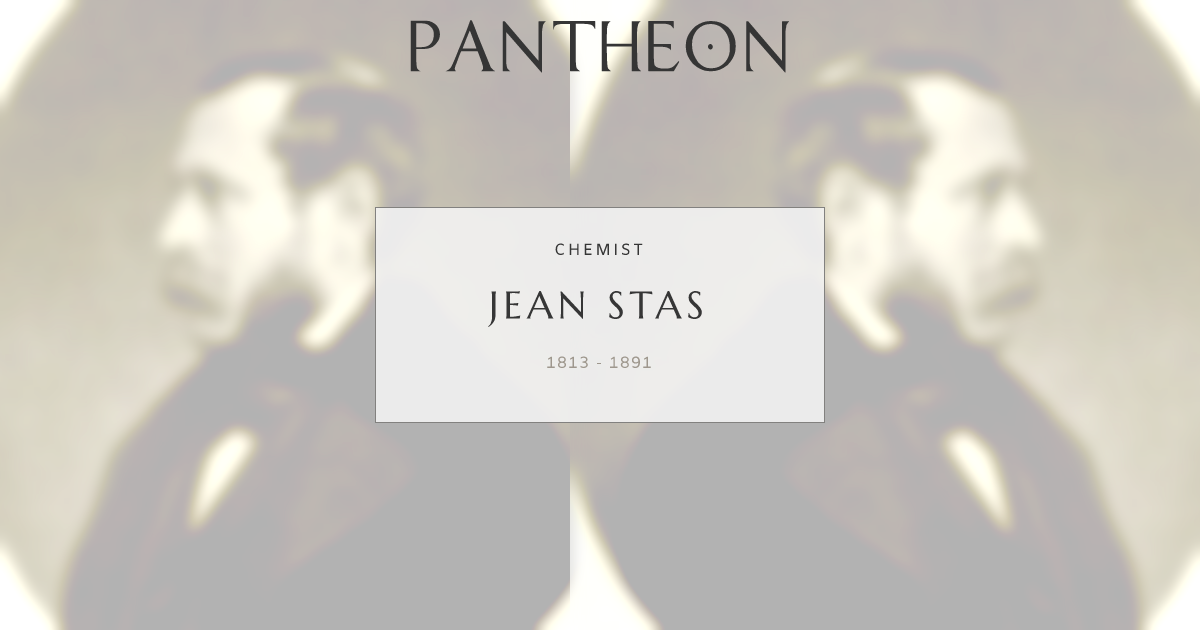 Jean Stas Biography | Pantheon