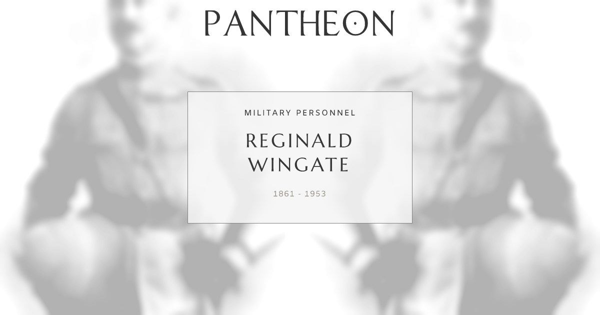 Reginald Wingate Biography | Pantheon