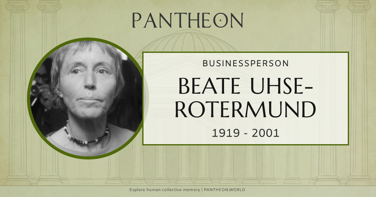 Beate Uhse-Rotermund Biography | Pantheon