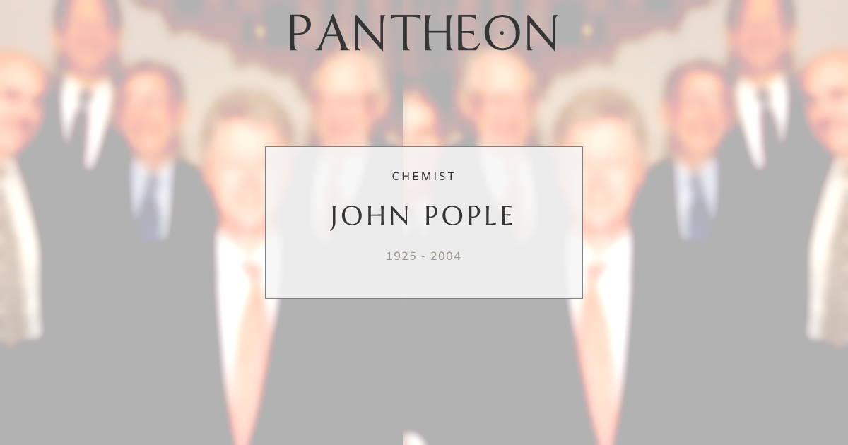 John Pople Biography | Pantheon