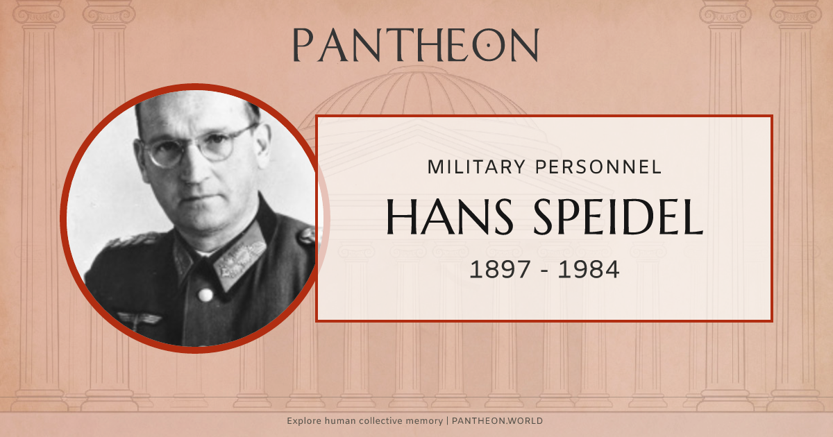Hans Speidel Biography | Pantheon