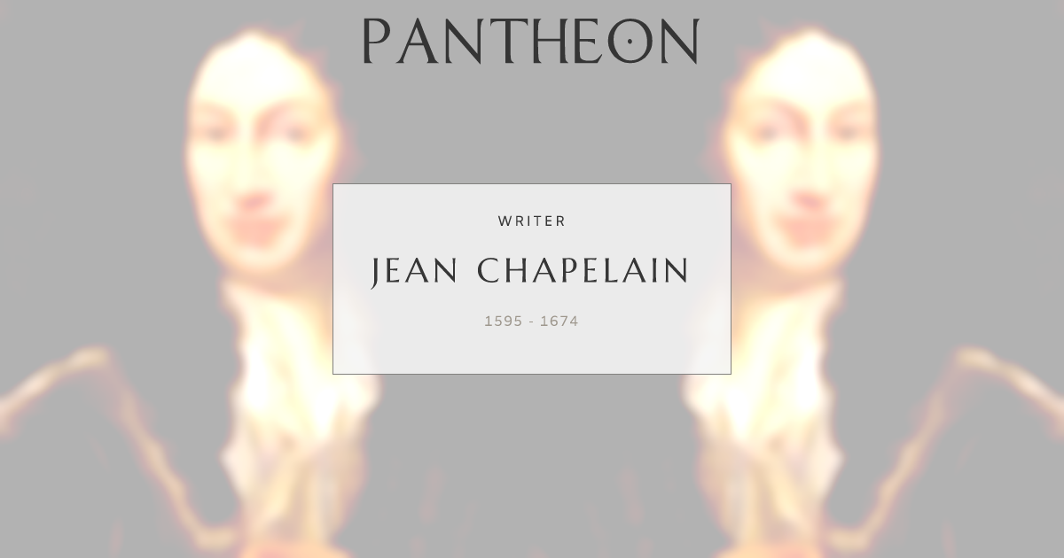 Jean Chapelain Biography | Pantheon