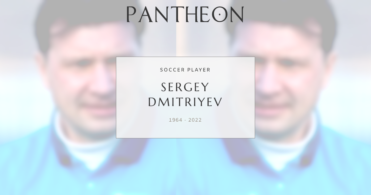Sergey Dmitriyev Biography | Pantheon