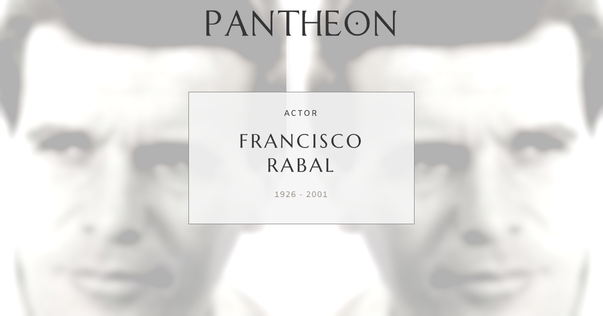 Francisco Rabal Biography | Pantheon