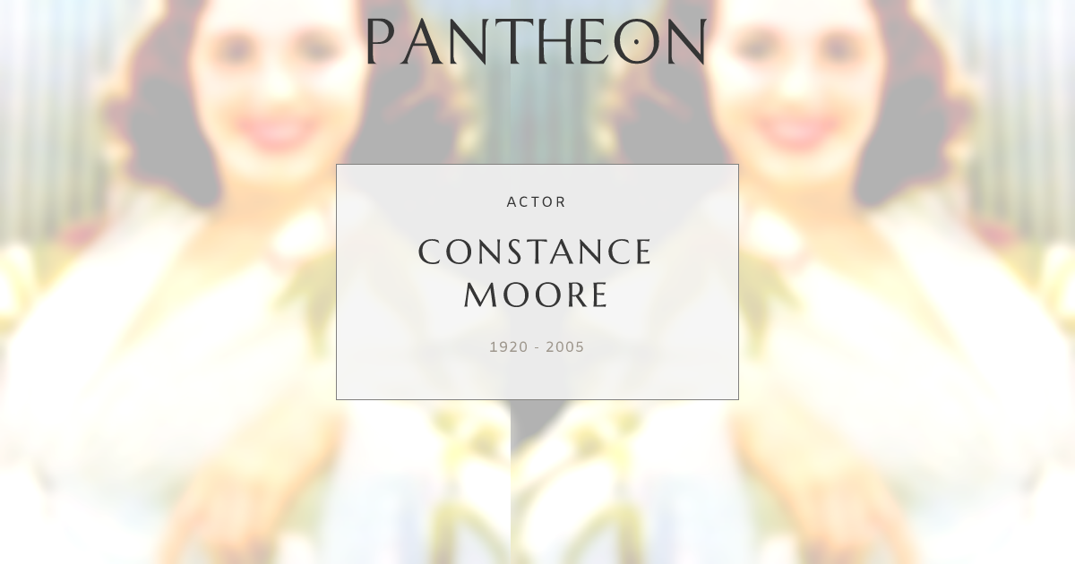 Constance Moore Biography | Pantheon