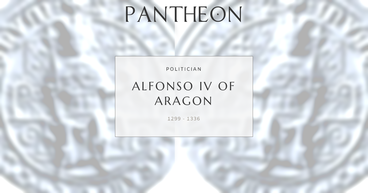 Alfonso IV of Aragon Biography | Pantheon